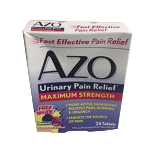Azo Maximum Strength Urinary Pain Relief Tablets, 24 ea – WellnessBetter