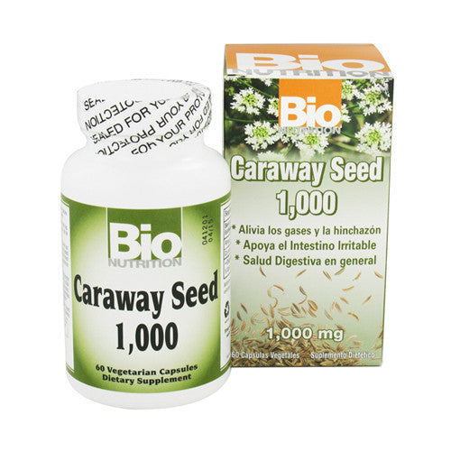 Bio Nutrition Caraway Seed Vegetarian Capsules, 1000 Mg - 60 Ea ...