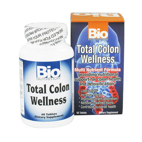 Bio Nutrition Total Colon Wellness Tablets, Multi Nutrient Formula - 6 ...