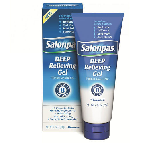 Salonpas Deep Muscles Pain Relieving Gel, Topical Analgesic- 2.75 Oz ...